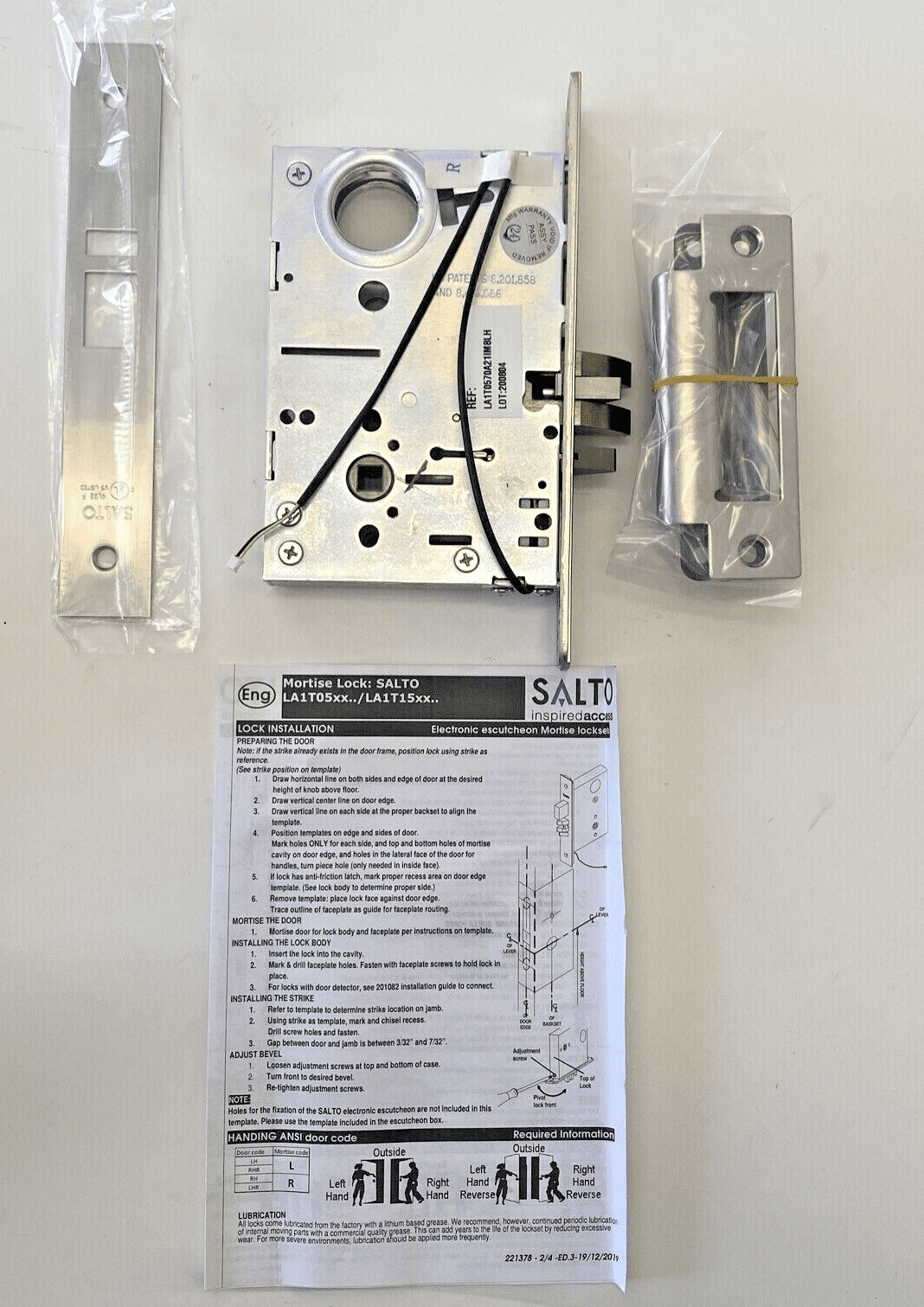 SALTO SATIN STAINLESS STEEL ELECTRONIC MORTISE DEADBOLT LOCK ...