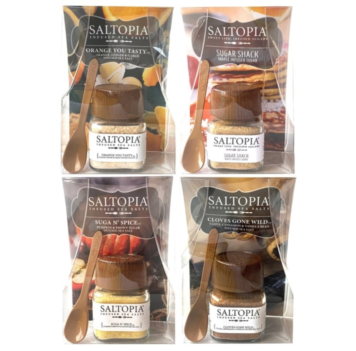 SALTOPIA FALL FOR FLAVOR, All Natural, Variety Set of 4 Different ...