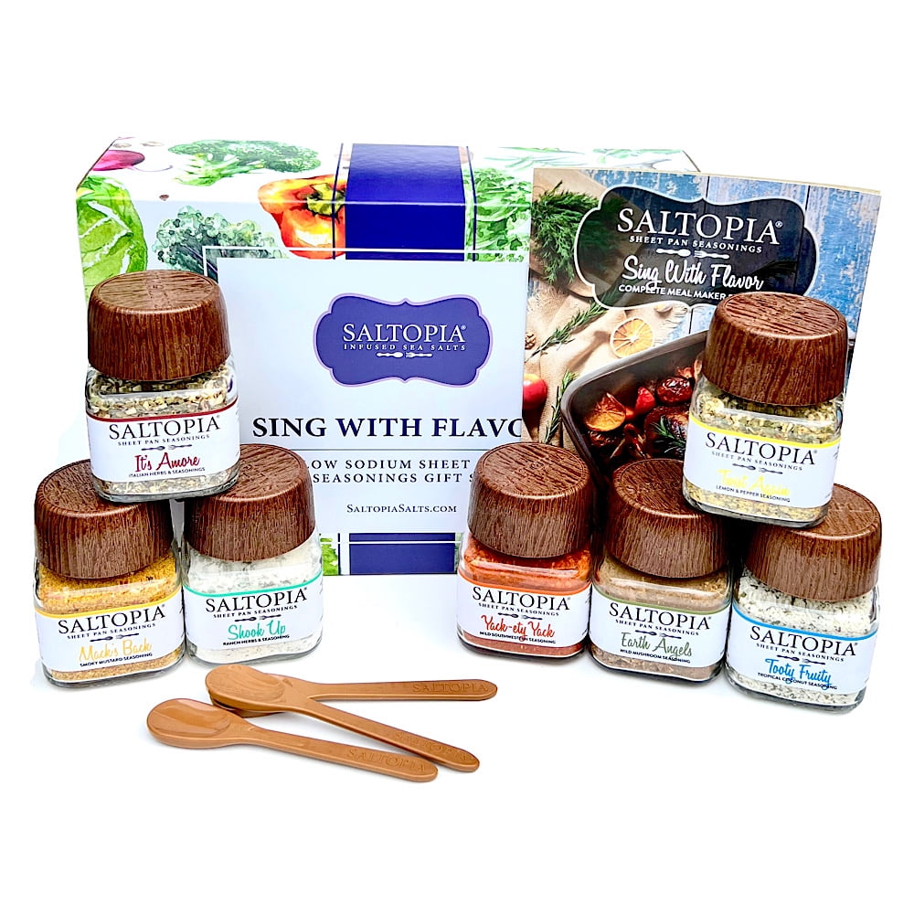 SALTOPIA LOW-SODIUM SEASONINGS Set, All Natural, Variety Set of 7 Low ...