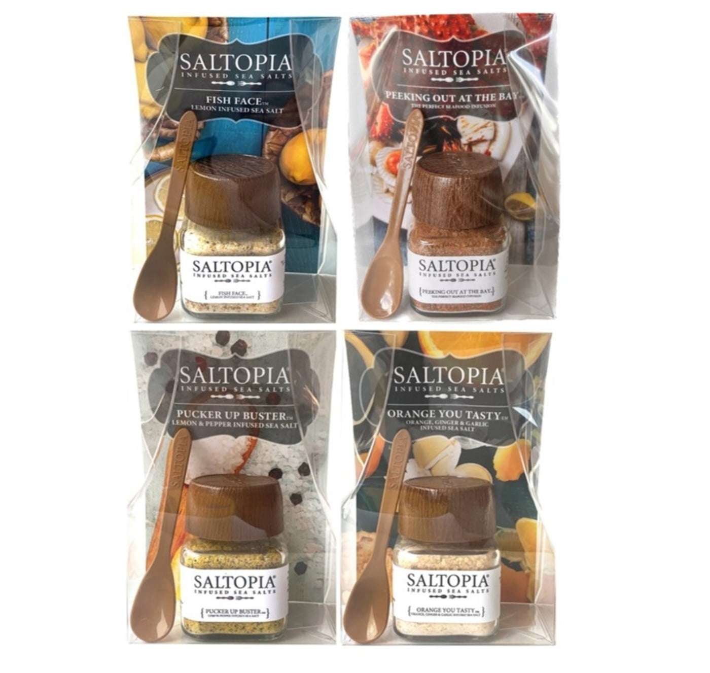 SALTOPIA SEAFOOD SENSATION, All Natural, Variety of 4 Different Flavor ...