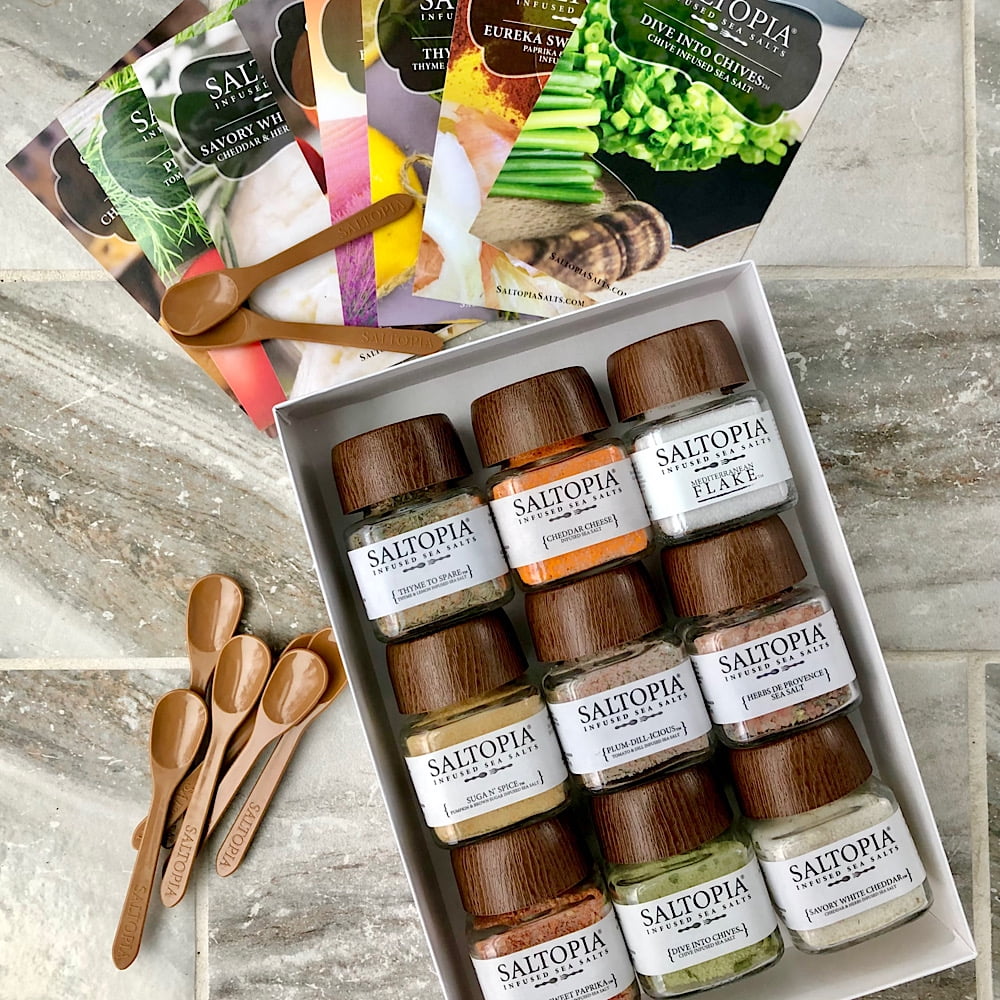 SALTOPIA VEGGIE LOVER Set, All Natural, Variety Set of 9 Flavor Infused ...