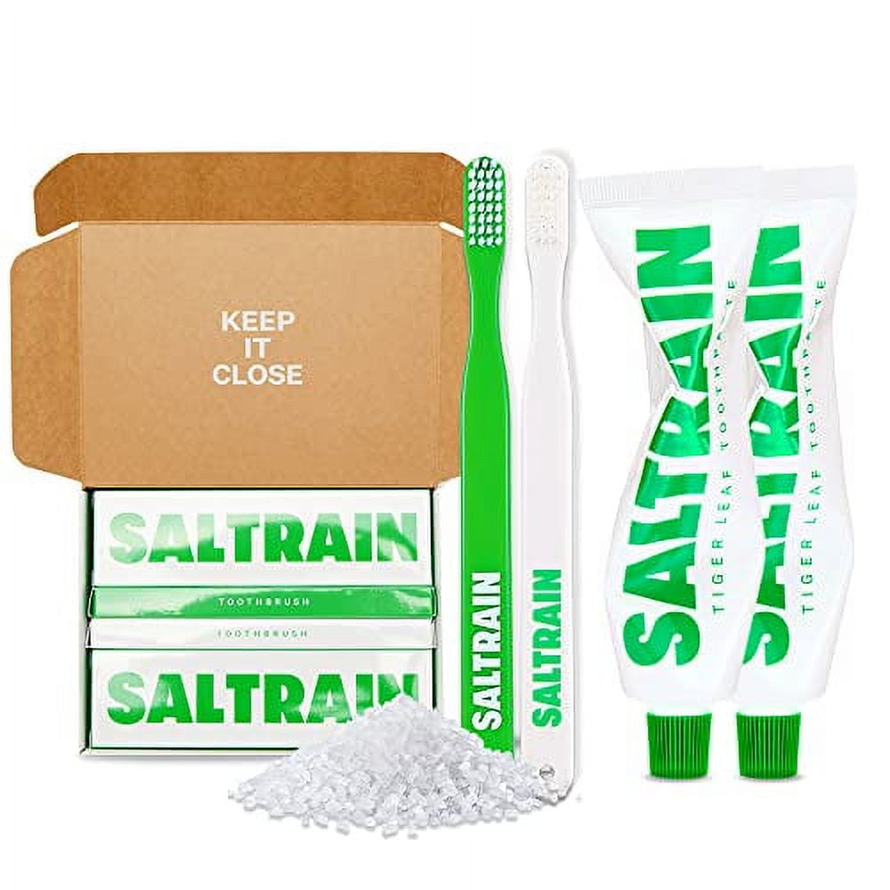SALTRAIN GRAY SALT ToothPaste Gift Set (Green edition) | TIGER LEAF ...