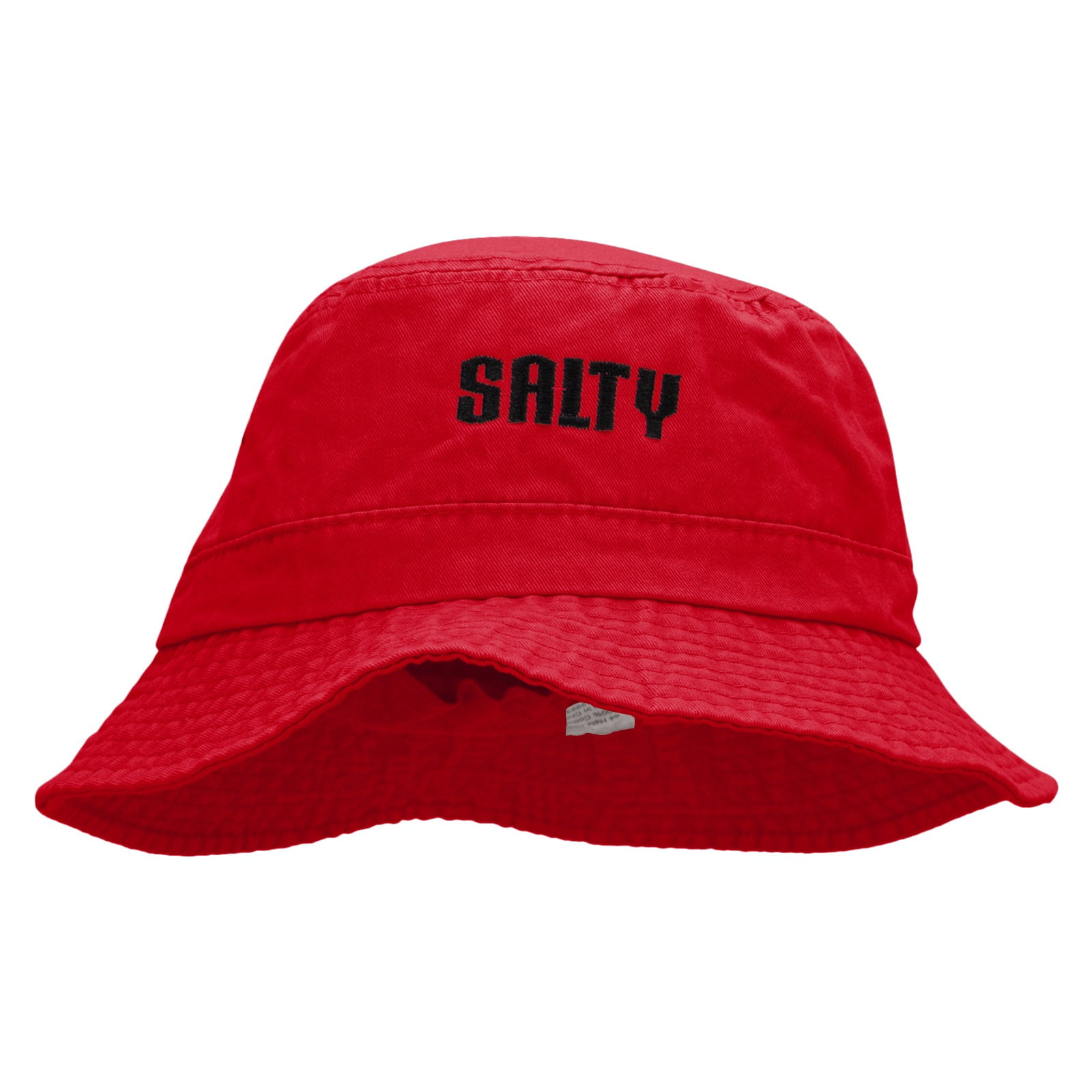 SALTY Embroidered Bucket Hat - Red OSFM - Walmart.com
