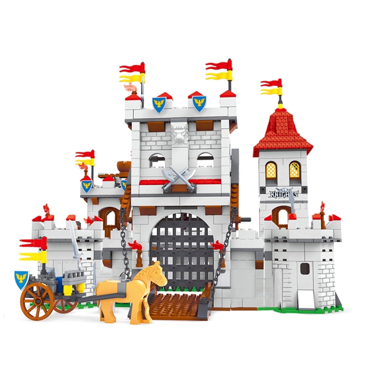 SALYWEE 1100+pcs Magic Ancient Castle, European Architecture ...