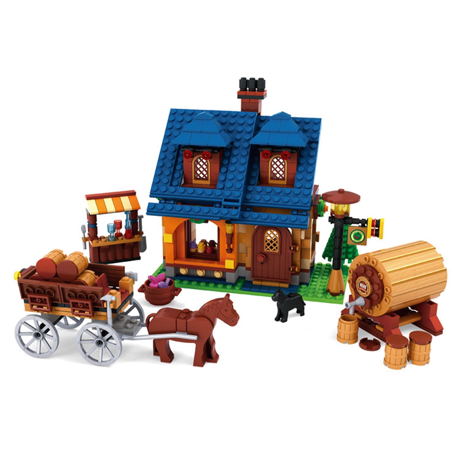 SALYWEE Brew House 680+pcs Micro Particle Building Blocks, DIY Assembly ...