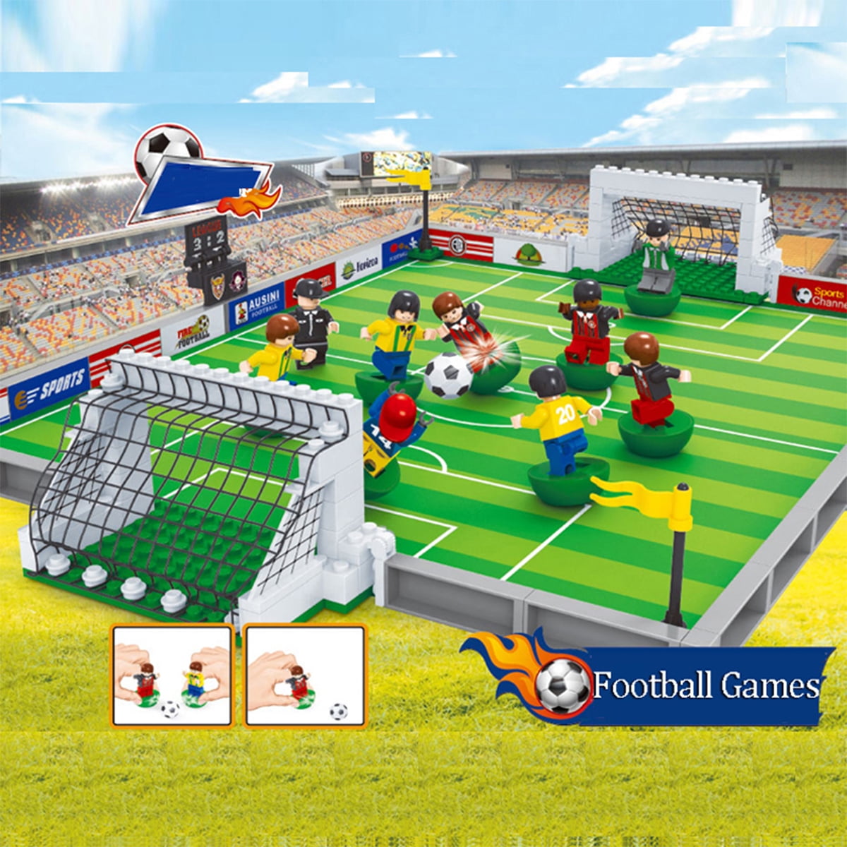 SALYWEE Creative Your Own Football Team 401pcs Building Block with ...