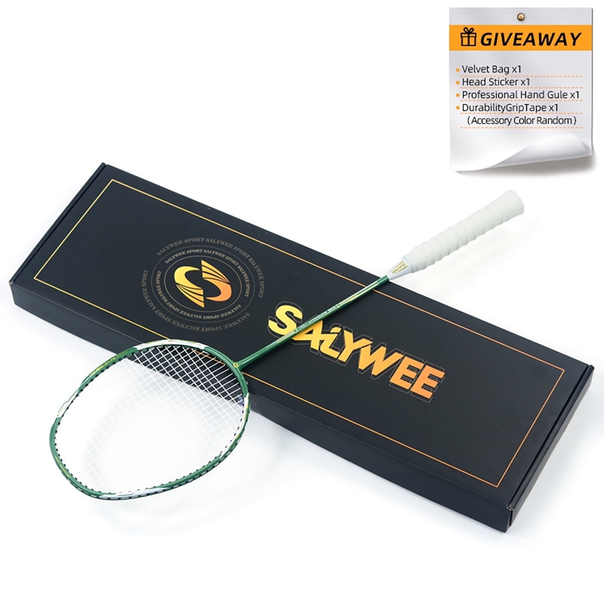 SALYWEE Holy Warrior Series 4U Carbon Fiber Badminton Rackets with Gift ...