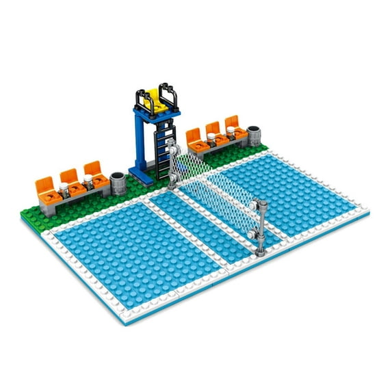 SALYWEE Volleyball Court 250+pcs Micro Building Blocks Desktop Finger ...