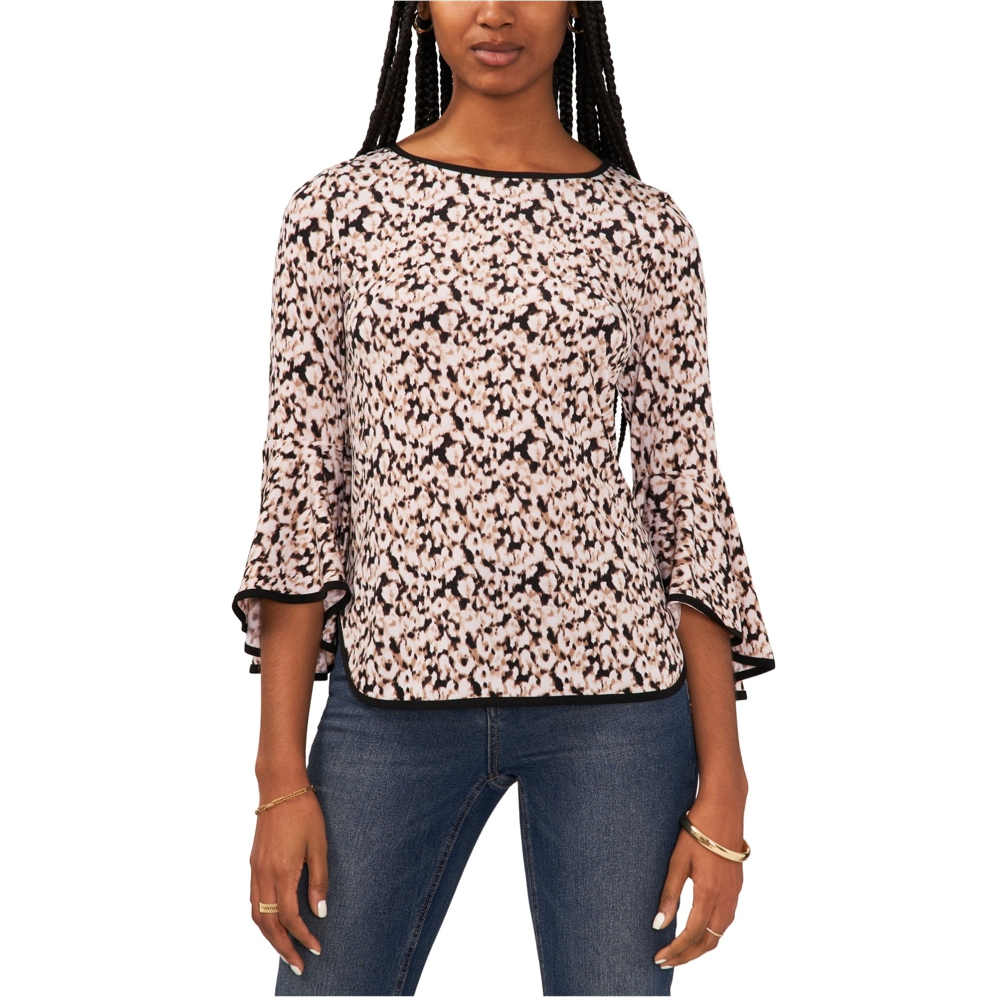 SAM AND JESS Womens Print Pullover Blouse, Beige, X-Large - Walmart.com