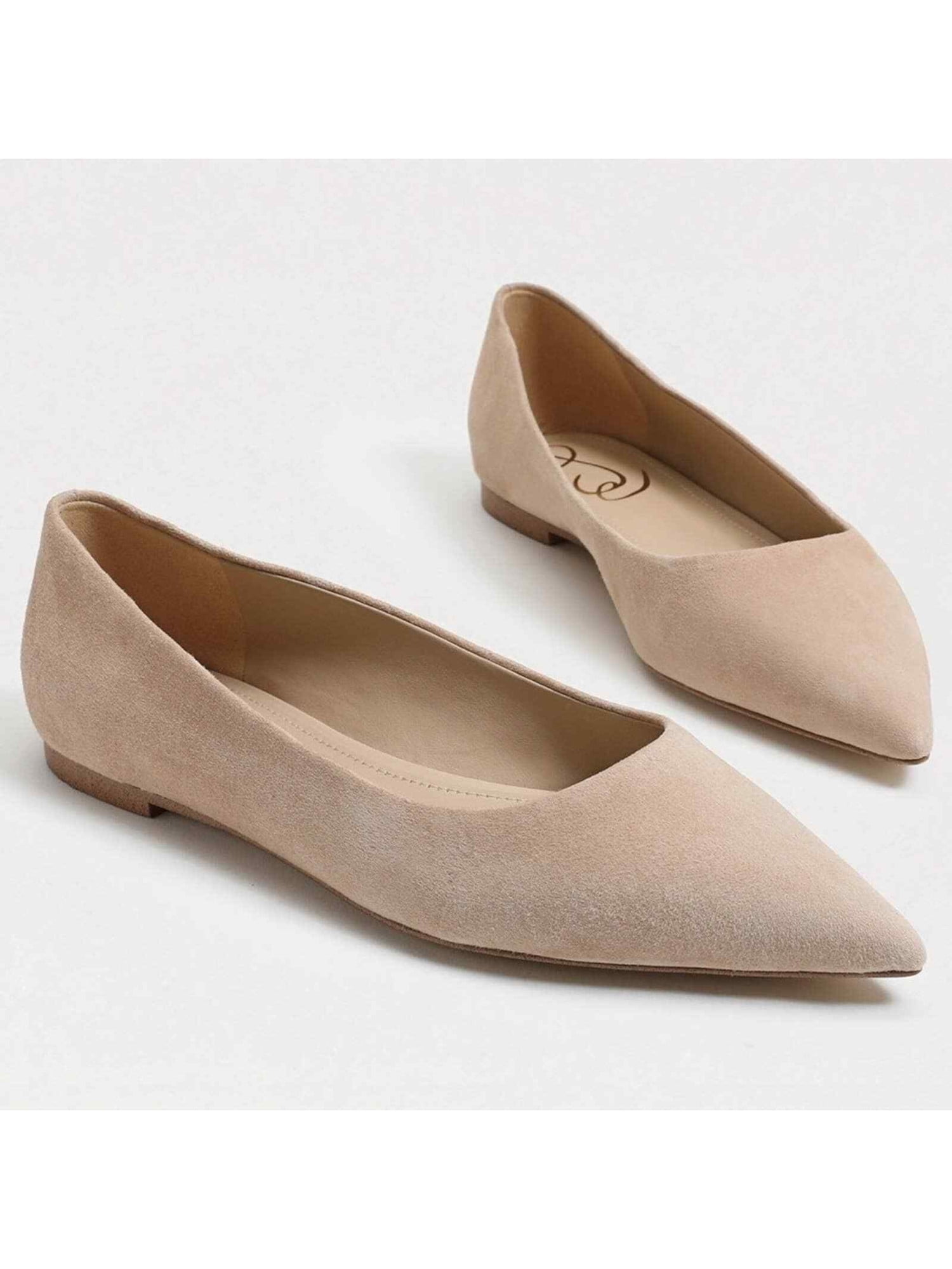 SAM EDELMAN Womens Beige Padded Wanda Pointed Toe Slip On Leather ...
