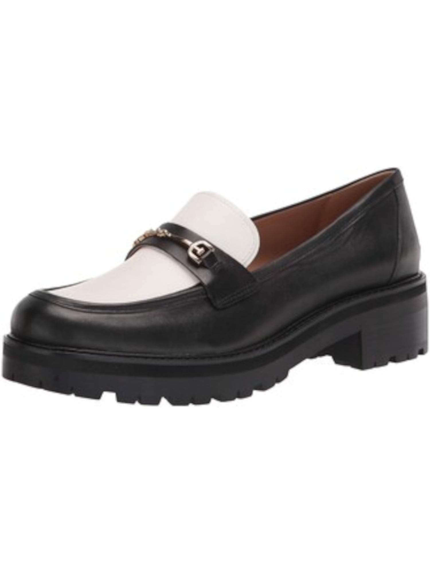 SAM EDELMAN Womens Black 1" Platform Metallic Bar Lug Sole Comfort ...