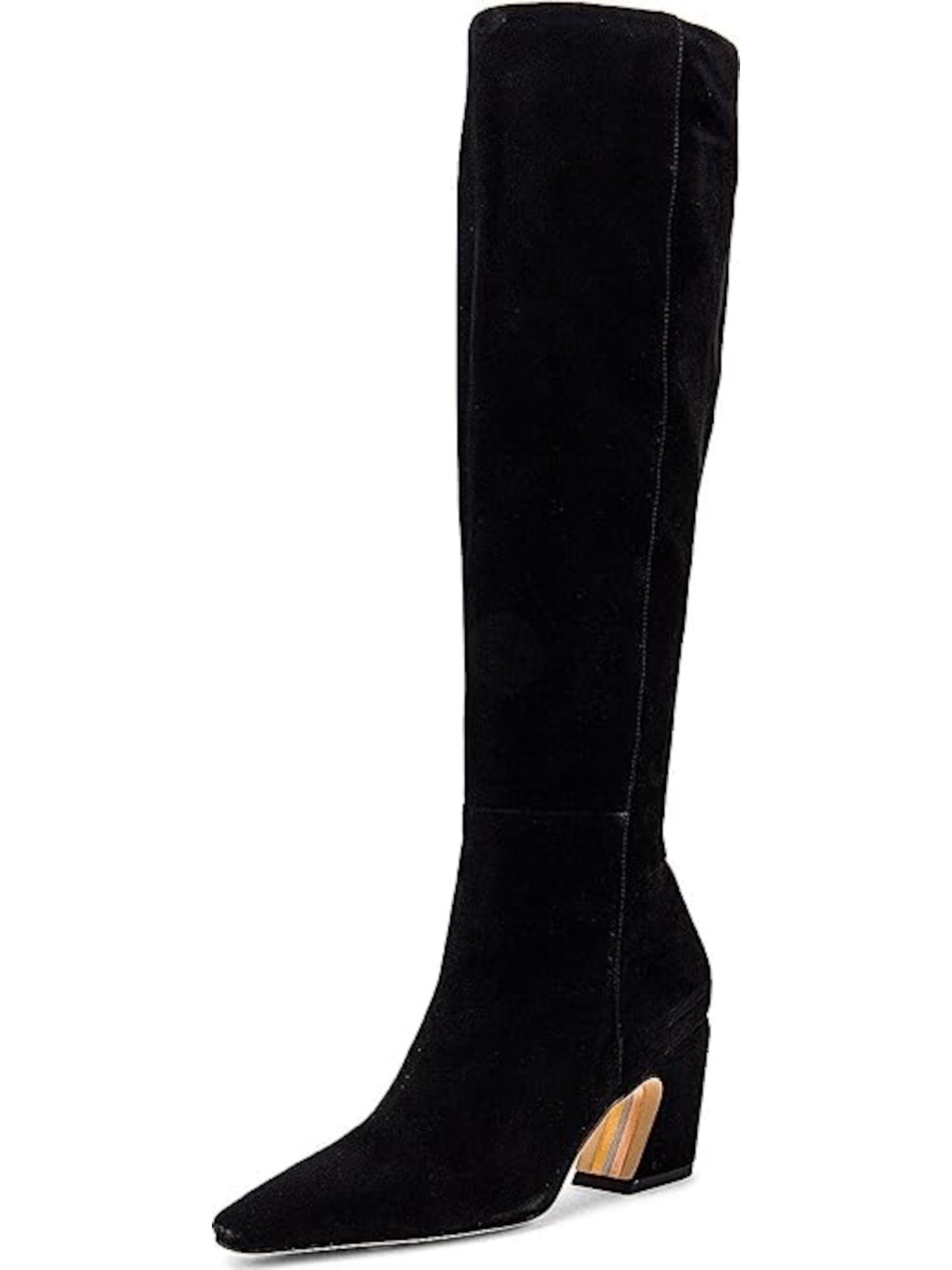 SAM EDELMAN Womens Black Goring Comfort Sulema Square Toe Zip-Up ...