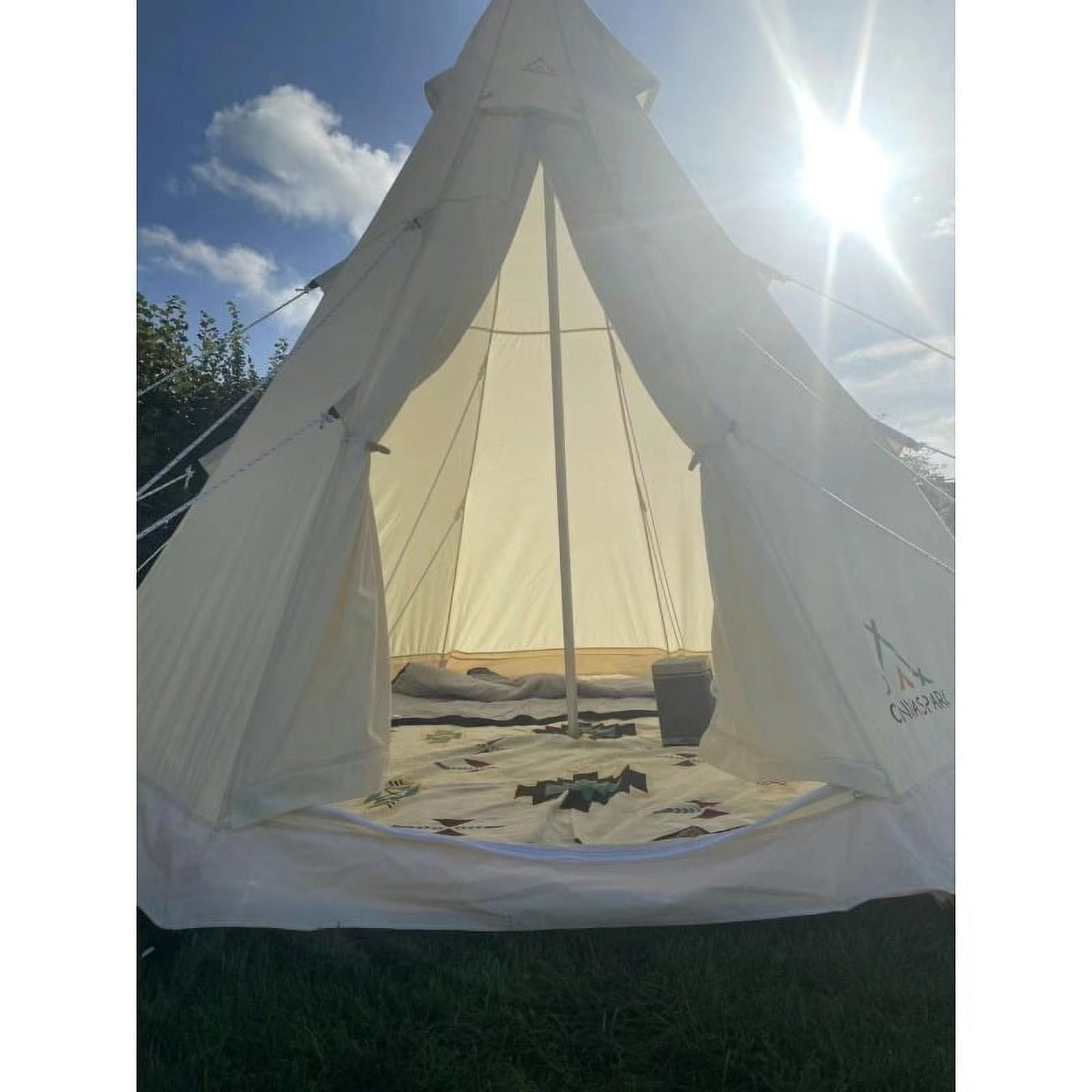 SAM&HAIBEI Bell Tent 4 Season 9.85ft Glamping Tent, Hot Tent,Ideal for ...
