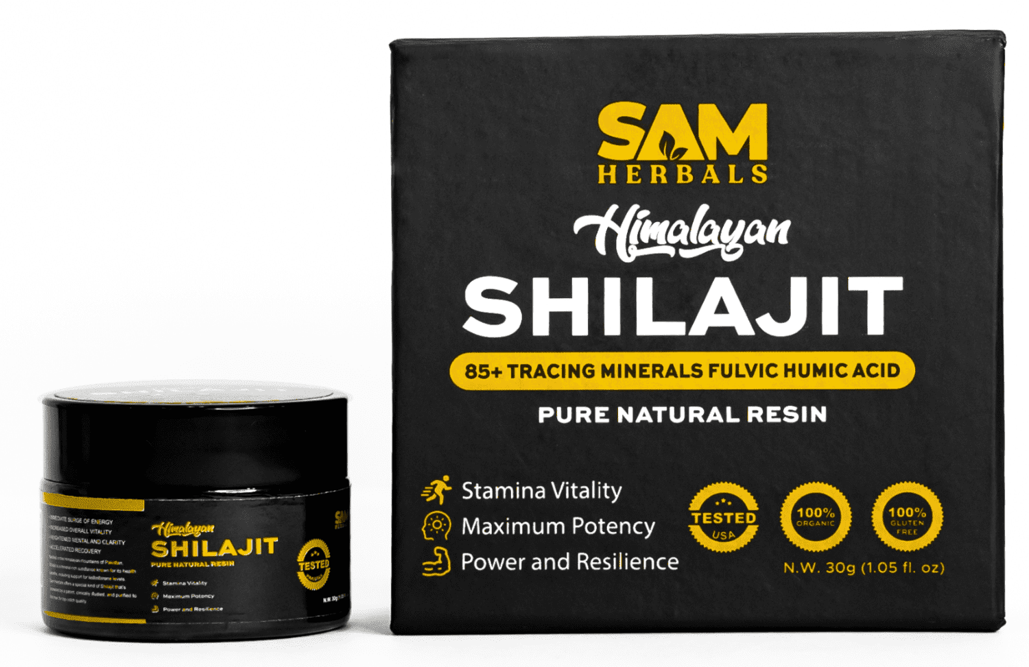 SAM HERBALS Pure & Organic Himalayan Shilajit Resign for Men and Women ...