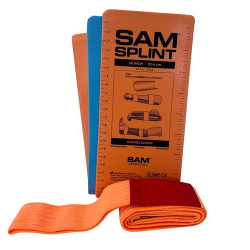 SAM Splint Combo Pack - 36" Orange/Blue Splint with Orange Slishman ...