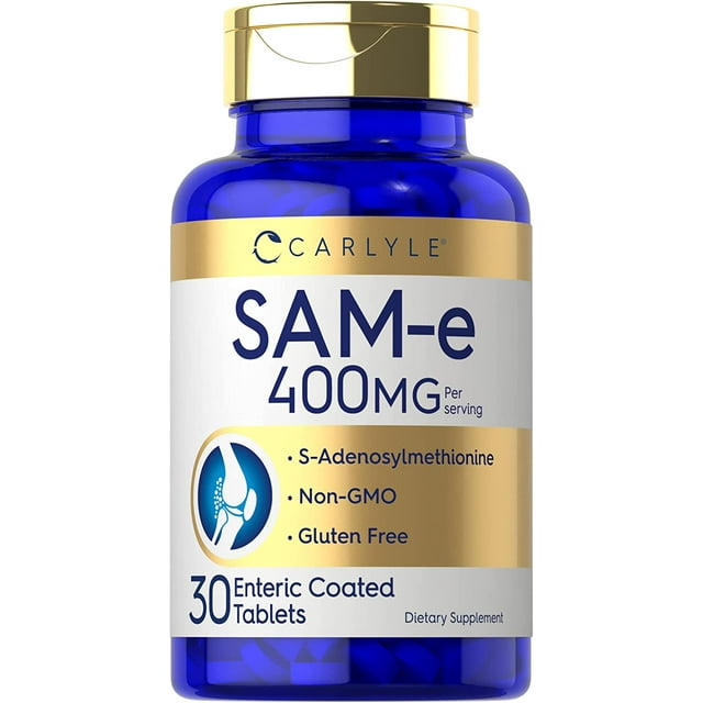 Carlyle SAM-e 400mg Supplement | 30 Vegetarian, Gluten-Free Tablets | S ...