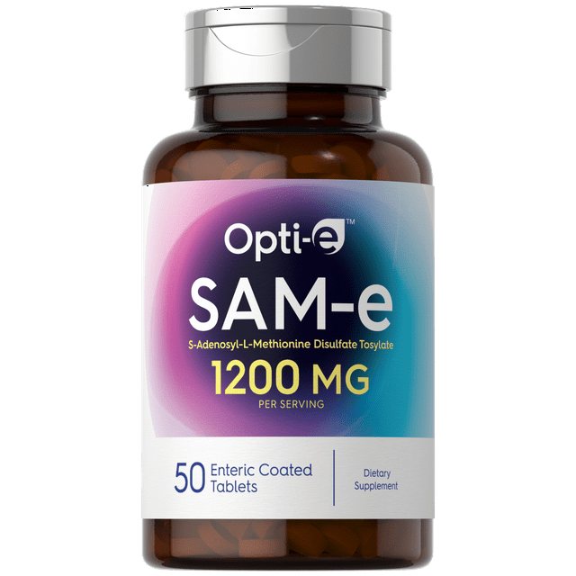 SAM-e Supplement | 1200mg | 50 Enteric Coated Tablets | By Opti-e ...