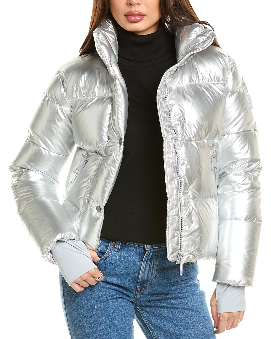 SAM. womens Andi Puffer Jacket, xs, Silver - Walmart.com