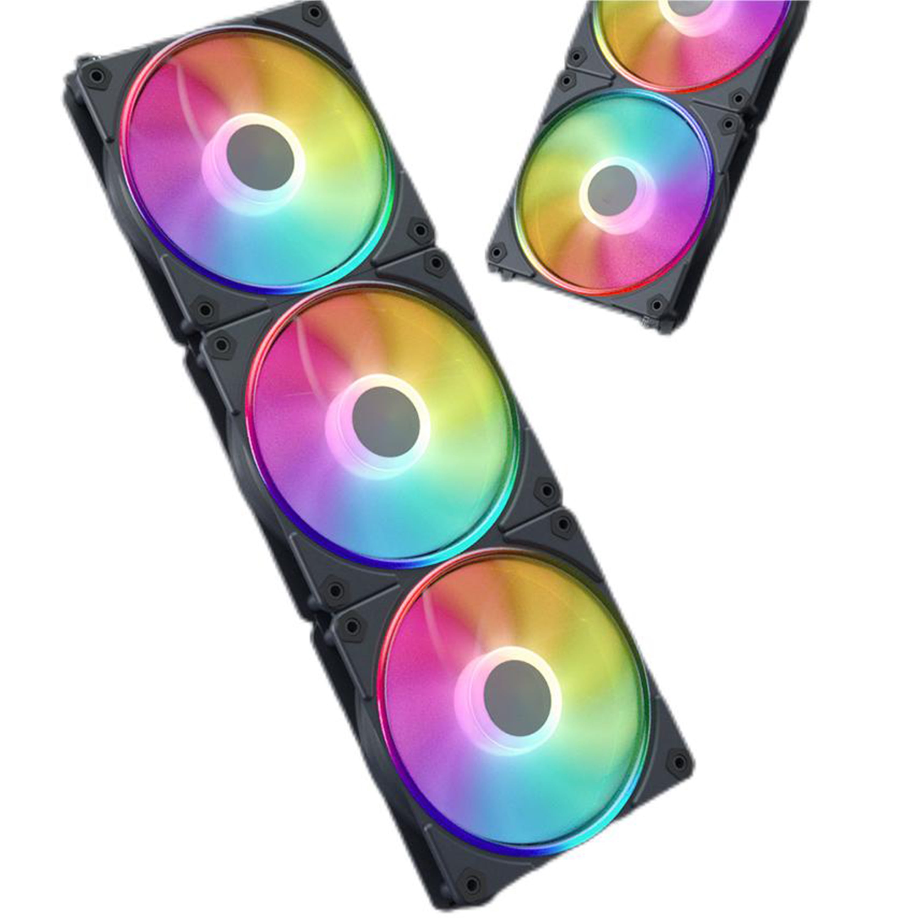 SAMA 3 IN 1 ARGB PC Case Fans Uni Fan Kit Easy Link 3x120mm Fan 12V 5V ...