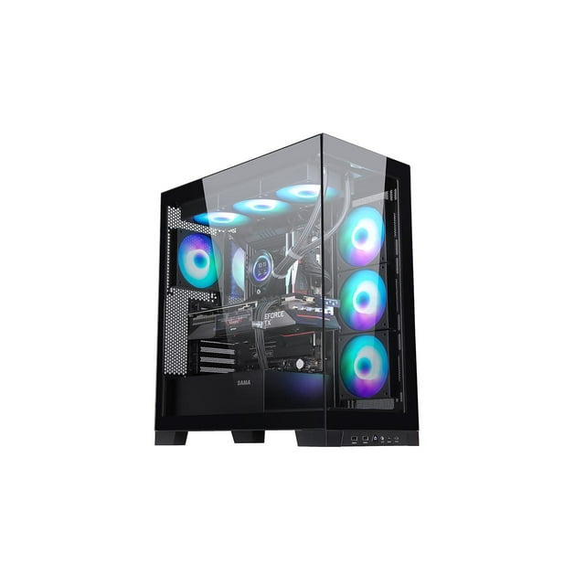 SAMA Gaming 4503 Type-C ATX Mid Tower Case with ATX/M-ATX/ITX Support ...