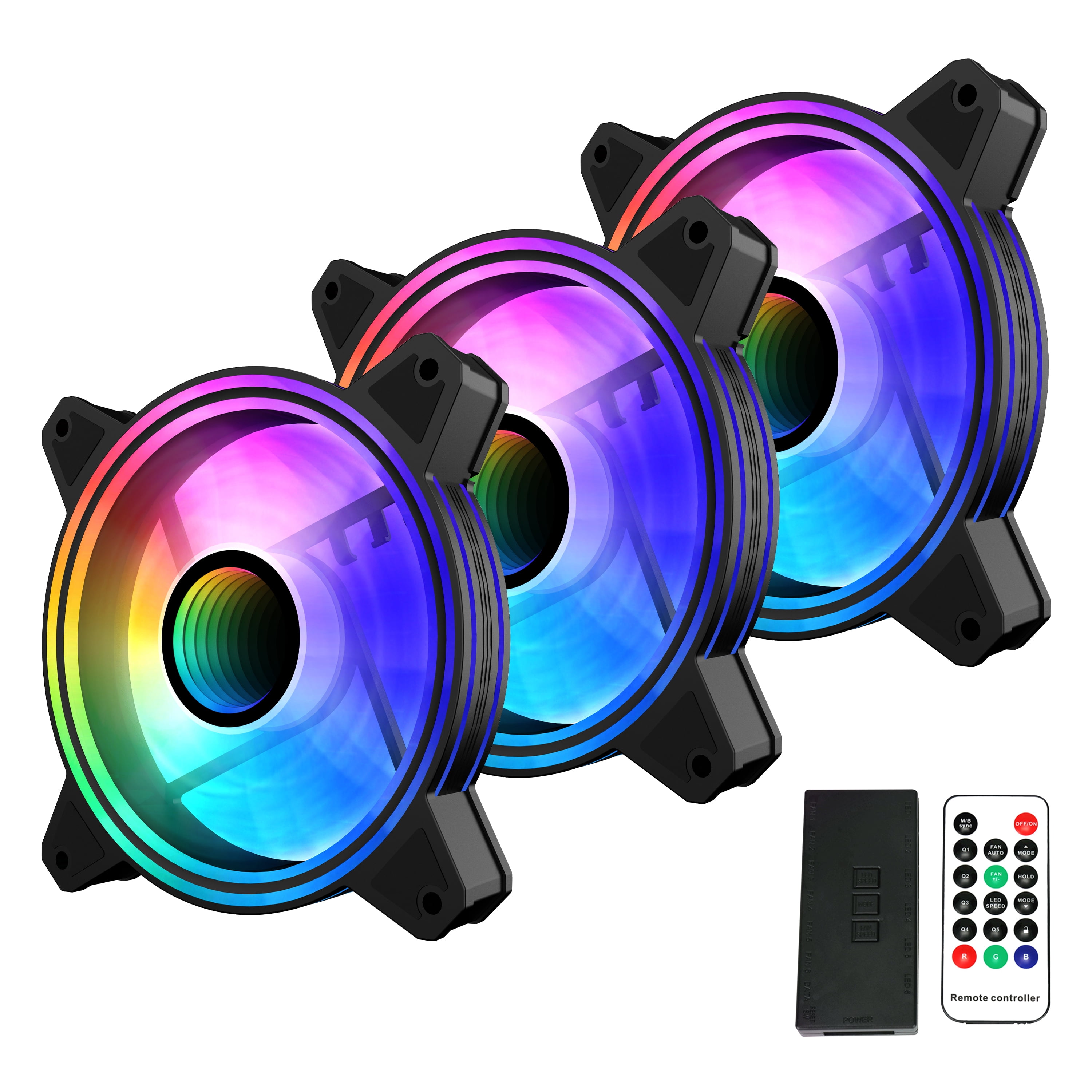 SAMA 6CF1201 ARGB Computer Case Fan Infinite mirror Computer Cooling ...