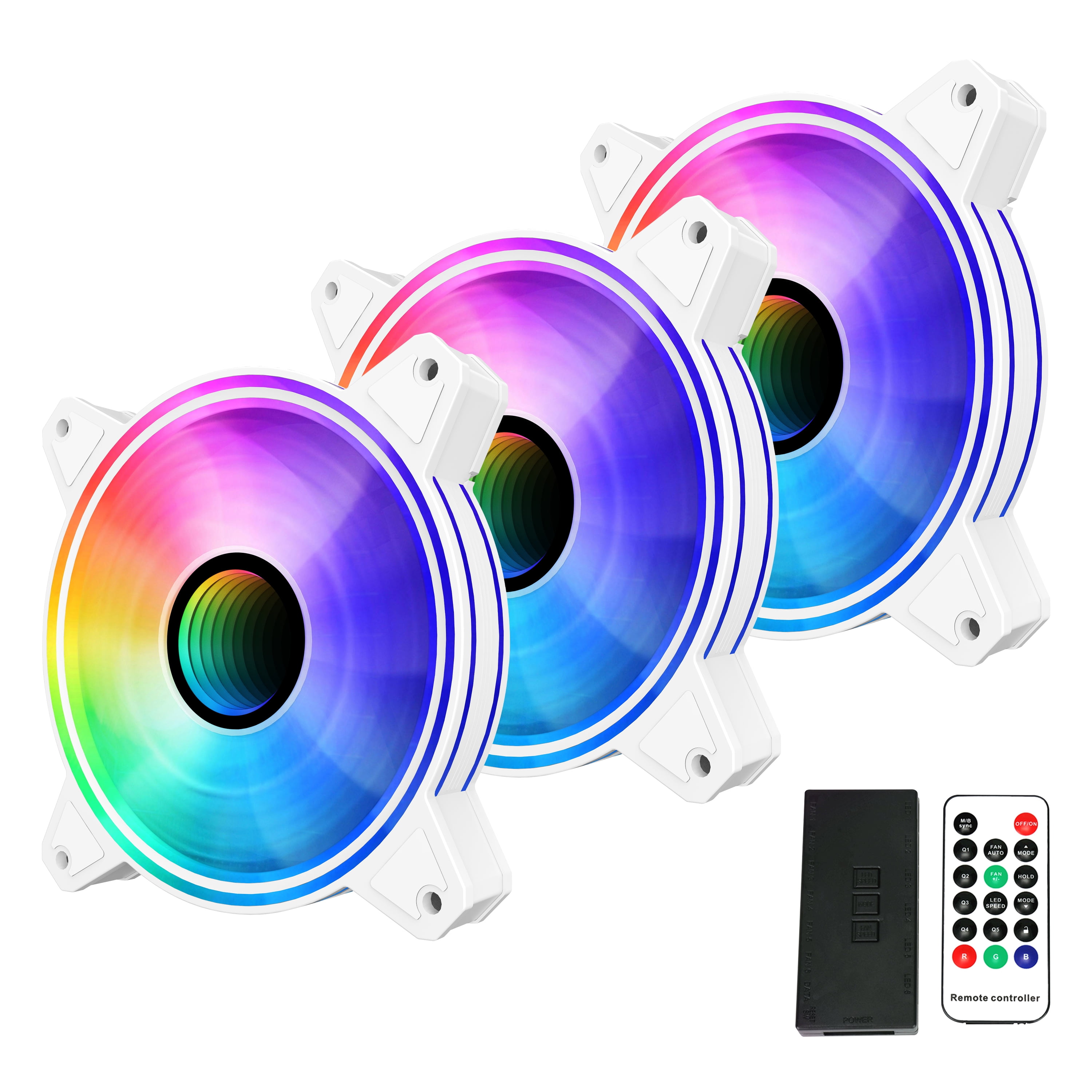 SAMA 6CF1201 ARGB Computer Case Fan Infinite mirror Computer Cooling ...