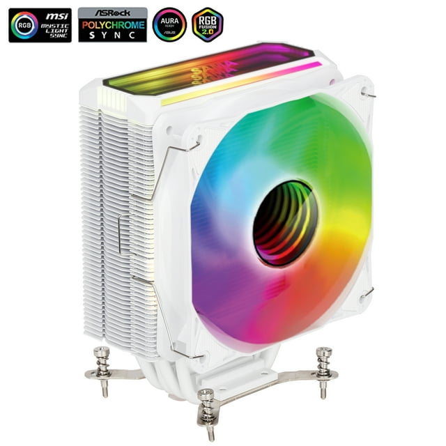 SAMA Aluminum RGB CPU Air Cooler, 120mm Cooling Fan, 4 Heat Pipe, LED ...