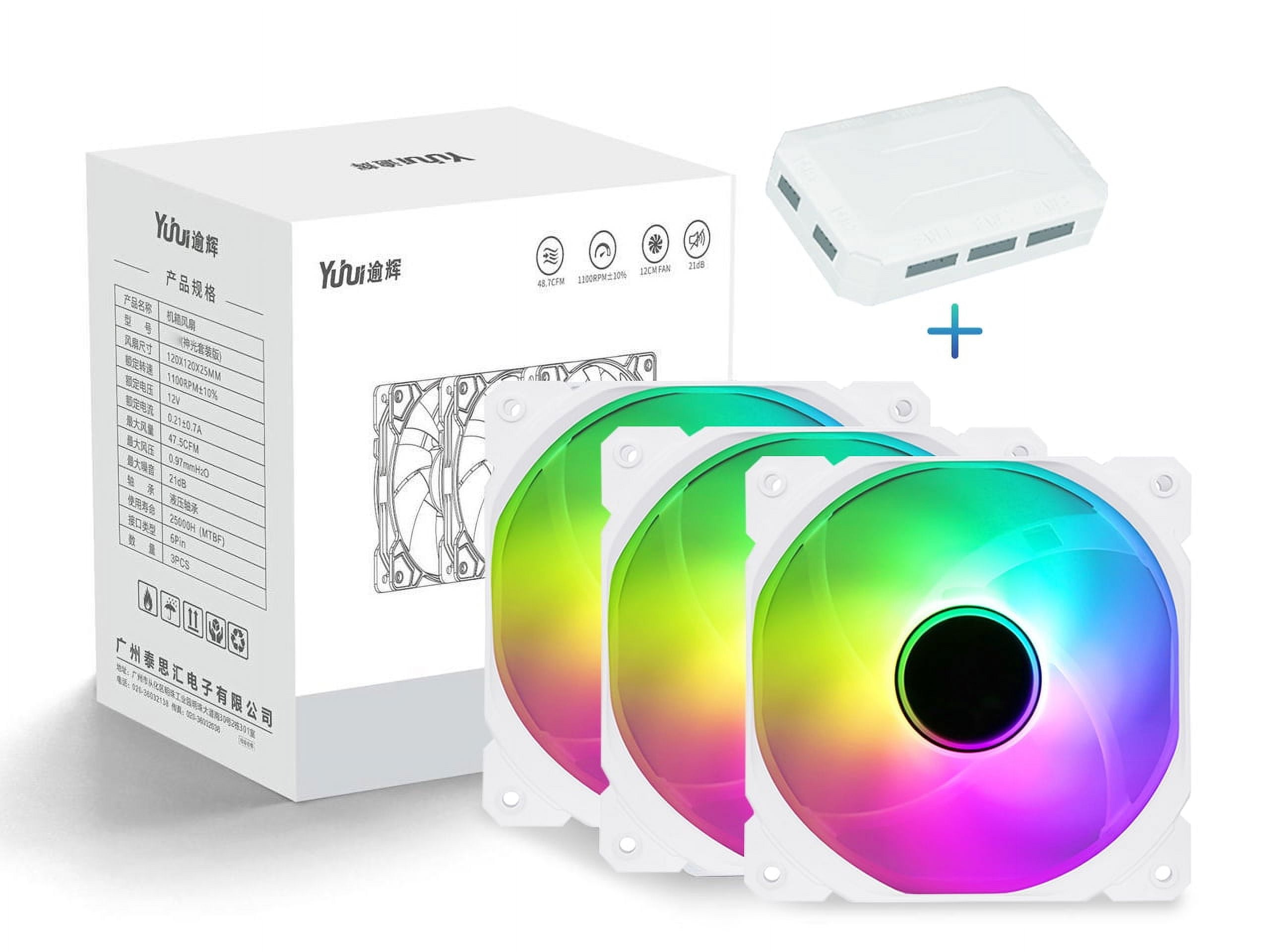SAMA IMW 3 IN 1 ARGB FAN KIT White120mm ARGB Computer Case Fans With ...