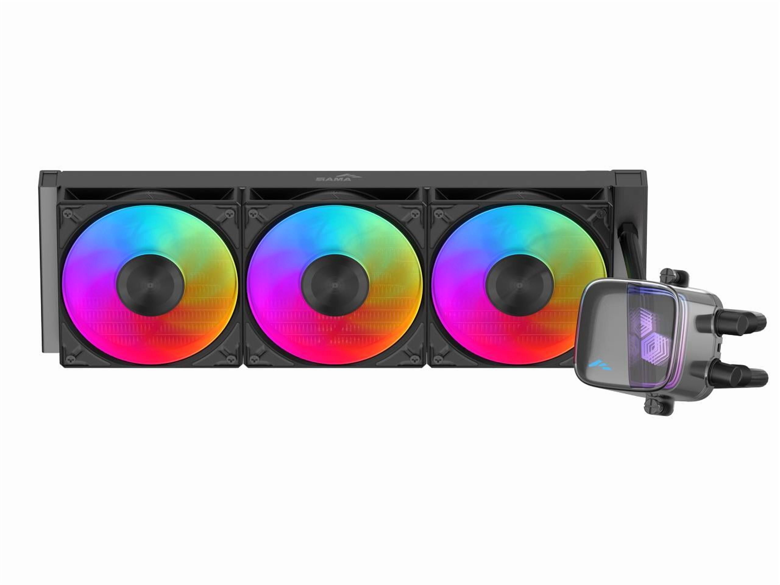 SAMA L70 360mm Liquid CPU Cooler AIO Cooler with ARGB Infinity Mirror ...