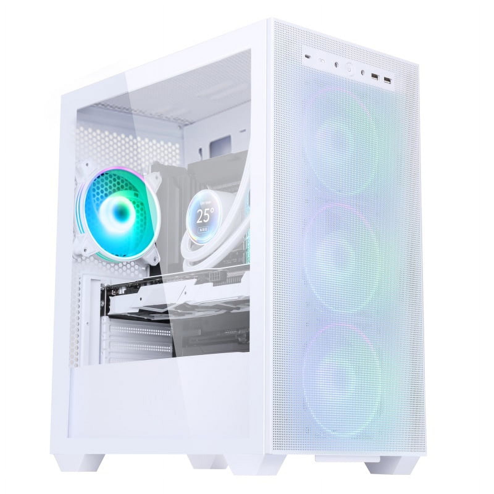SAMA White Mini ATX 2251 Micro Gaming PC Case with USB3.0, Tempered ...