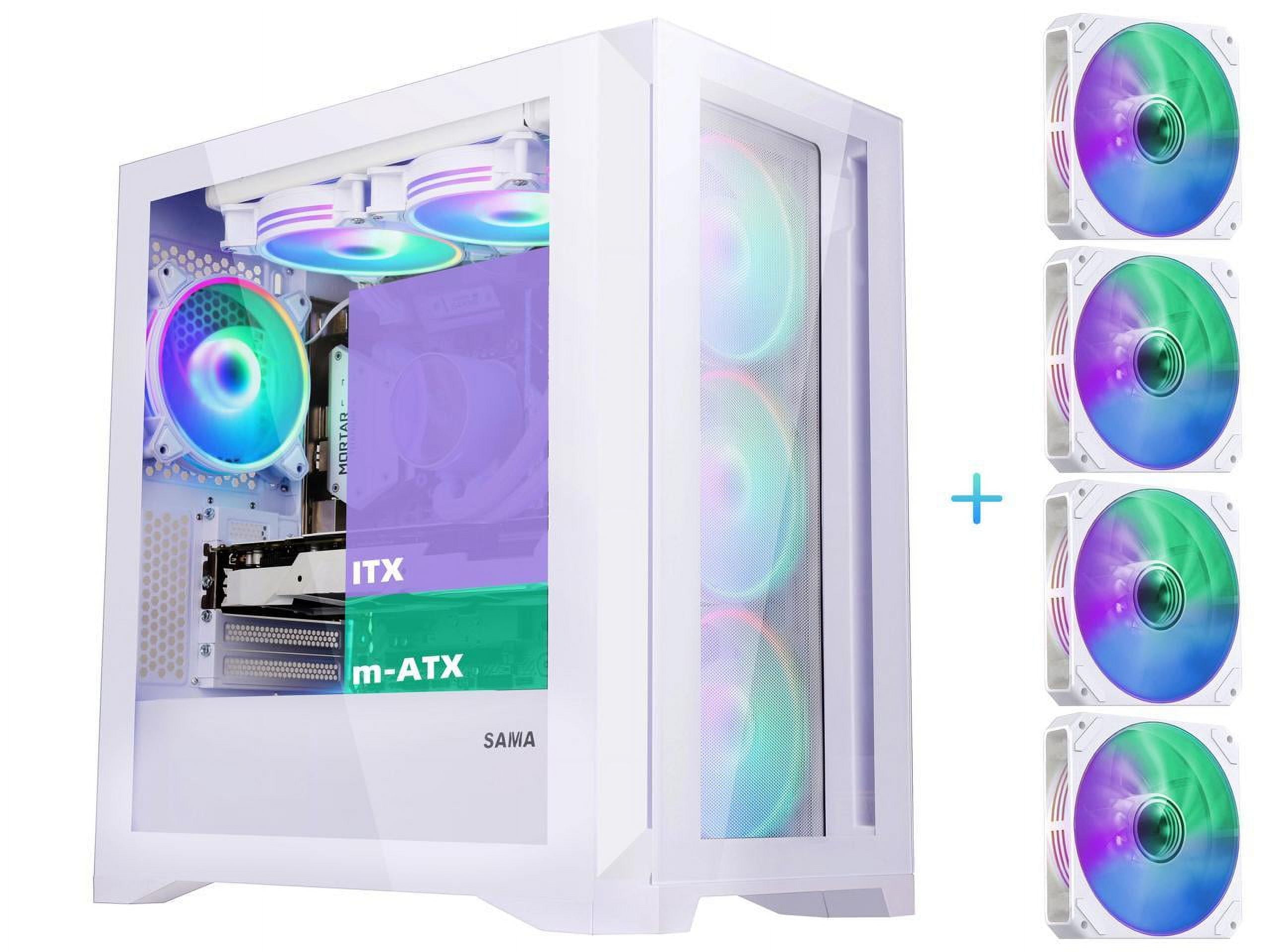 SAMA MATX/ITX Case Tempered Glass Mid Tower Computer Case Support ... SAMA MATX/ITX Case Tempered Glass Mid Tower Computer Case Support ...