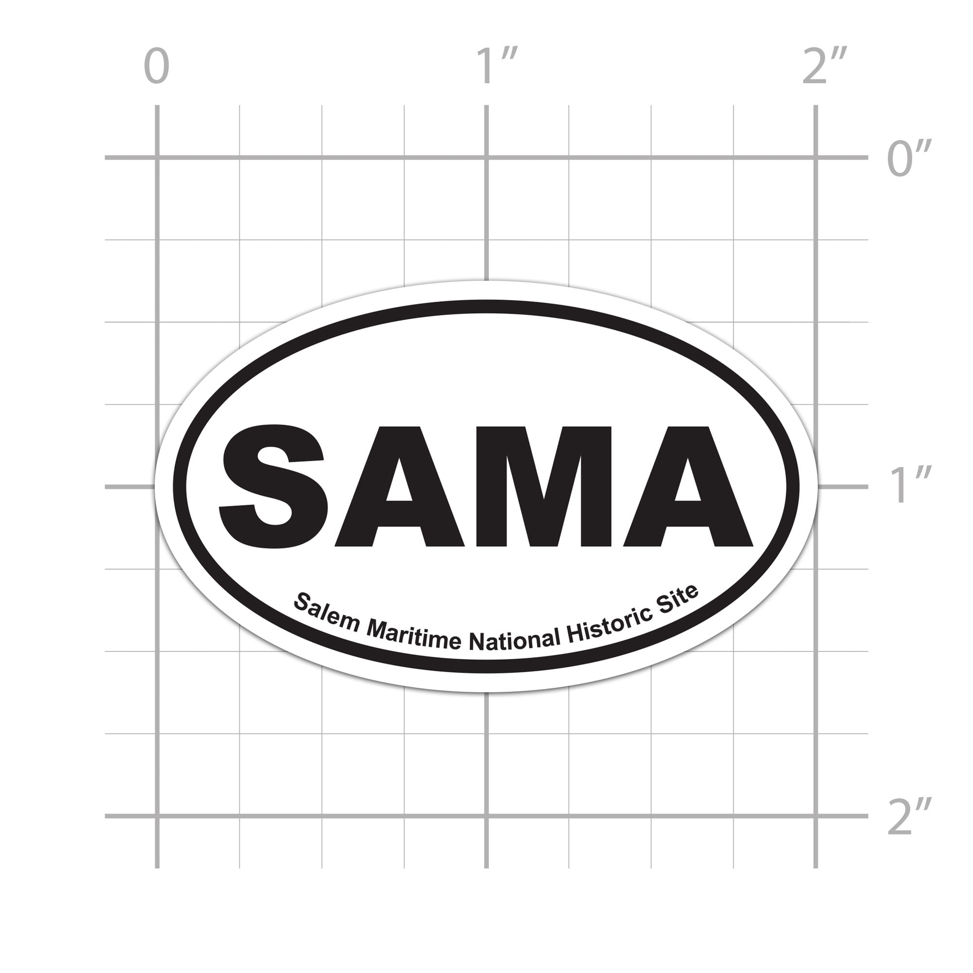 SAMA Salem Maritime National Historic Site Sticker for water bottle ...