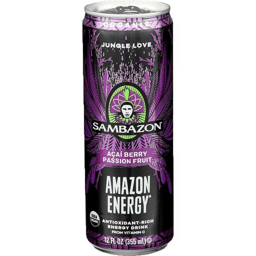 Sambazon Amazon Energy Acai Passion Fruit 12 fl oz (Pack Of 12 ...