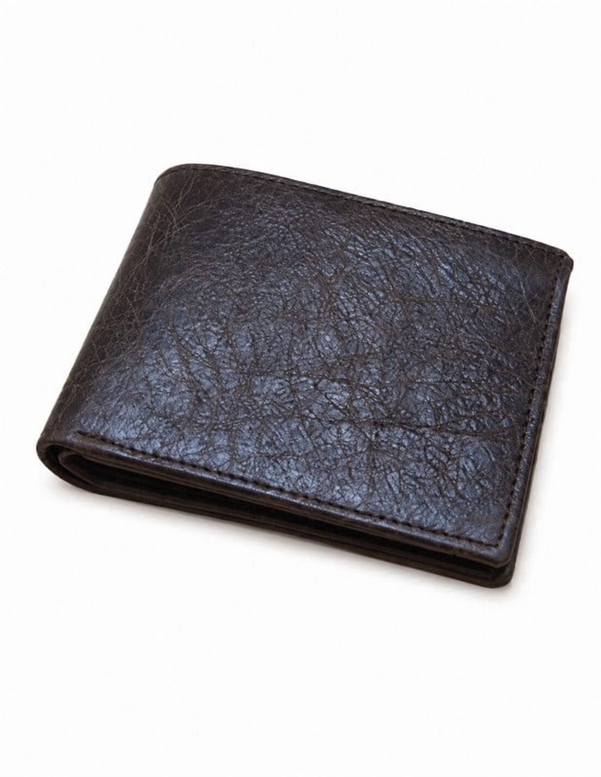 SAMBHAV BHARAT - Men’s Dark Brown Genuine Leather Bifold Wallet – Slim ...