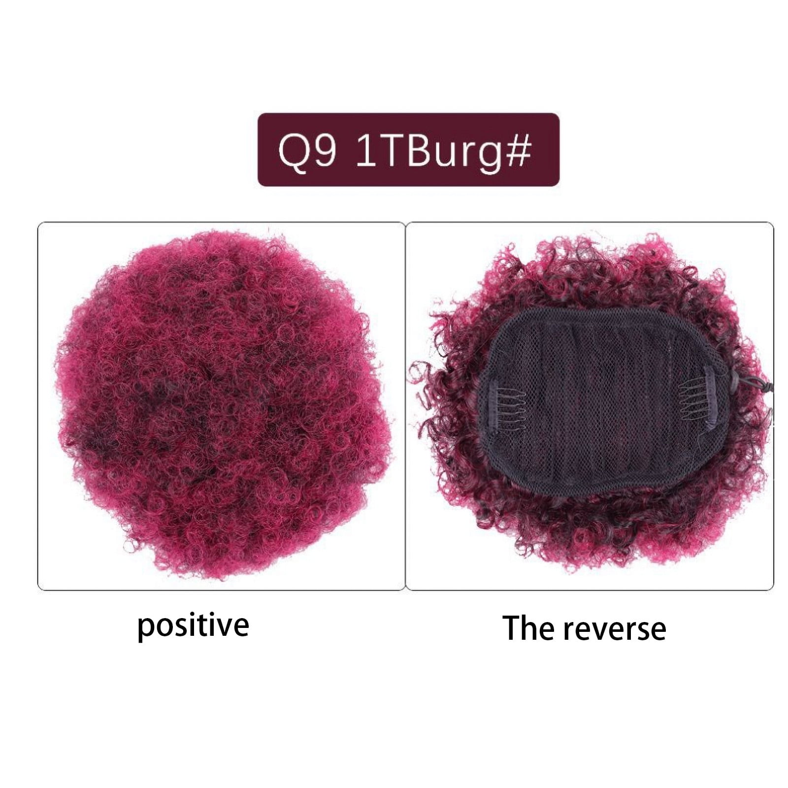 SAMCIYU African Drawstring Ponytail, Premium Synthetic Curly Natural ...