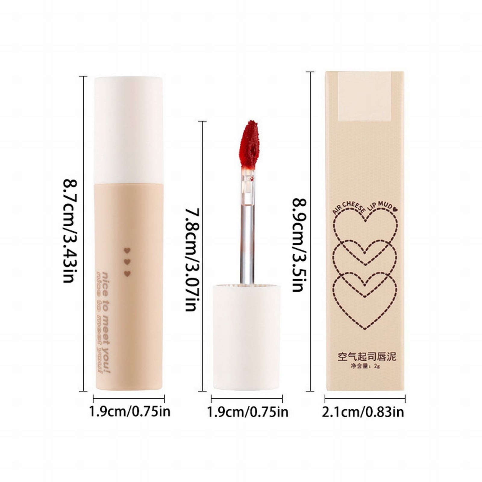 SAMCIYU Air Cheese Lip Mud Silky Lip Glaze Lipstick Does Not Fade Non ...