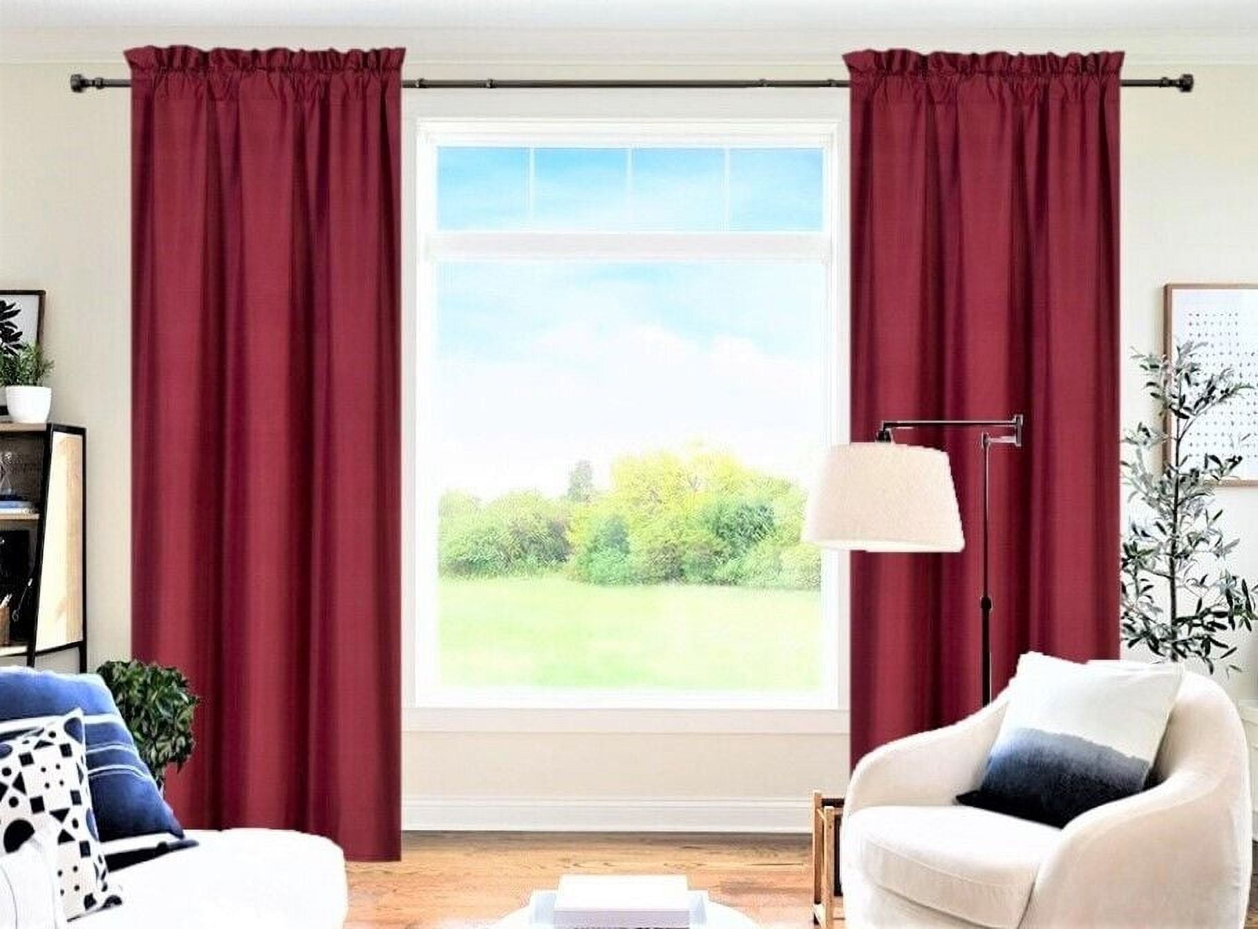 SAMIMPORT-2011 Classic Burgundy Textures Rod Pocket Curtain Panel Pairs ...