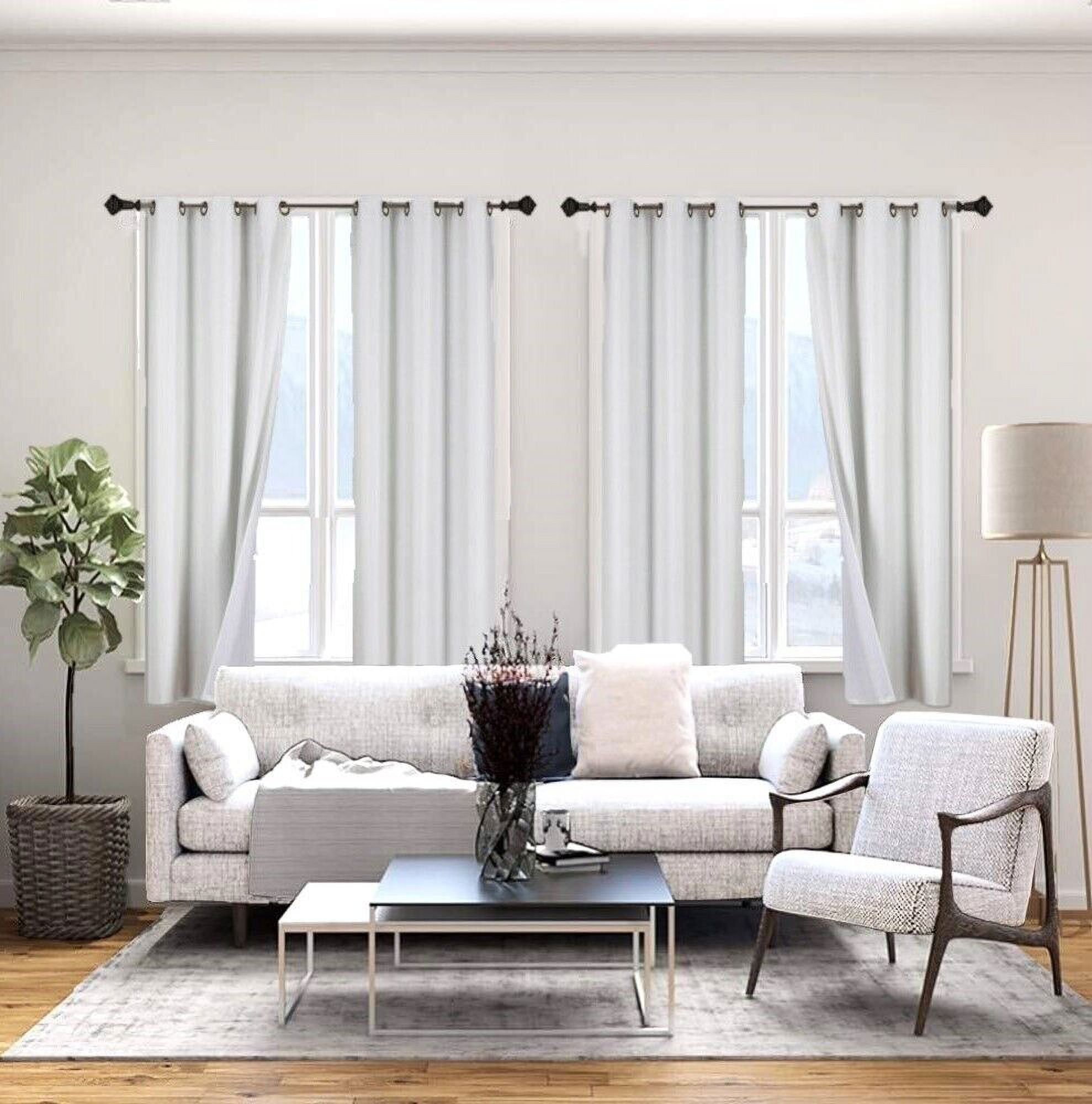 SAMIMPORT-2011 Glam Ivory Solid Print Grommet Blackout Window Curtains ...