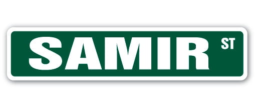 SAMIR Street Sign Childrens Name Room Sign | Indoor/Outdoor | 36" Wide ...