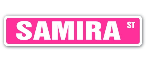 SAMIRA Street Sign Childrens Name Room Sign | Indoor/Outdoor | 36" Wide ...