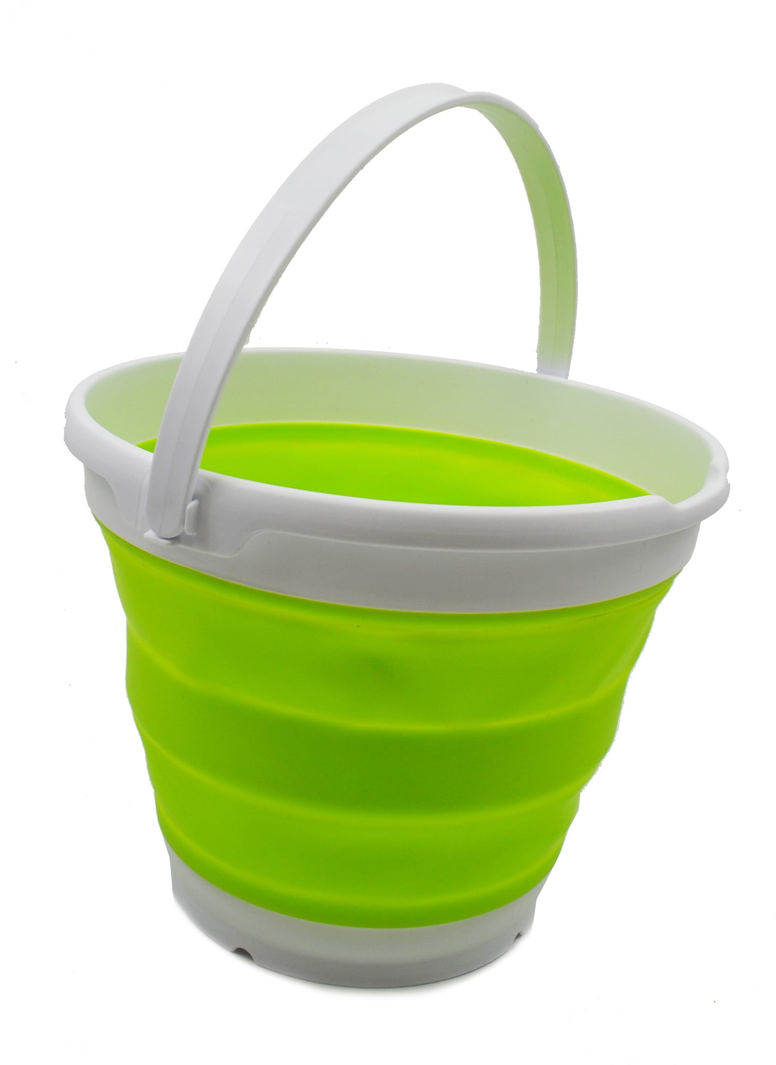SAMMART 10L (2.6 Gallon) Collapsible Plastic Bucket - Foldable Round ...