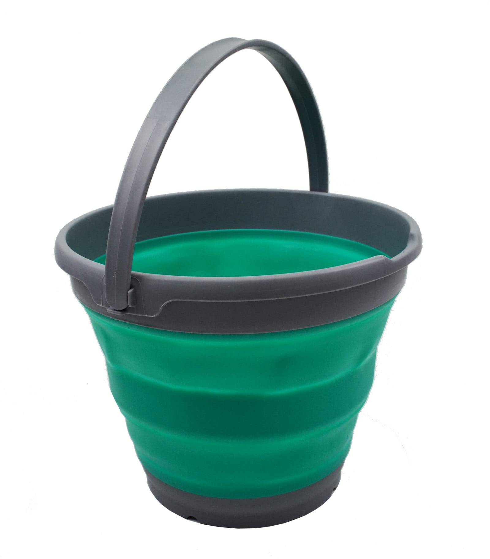 SAMMART 10L (2.6 Gallon) Collapsible Plastic Bucket - Foldable Round ...