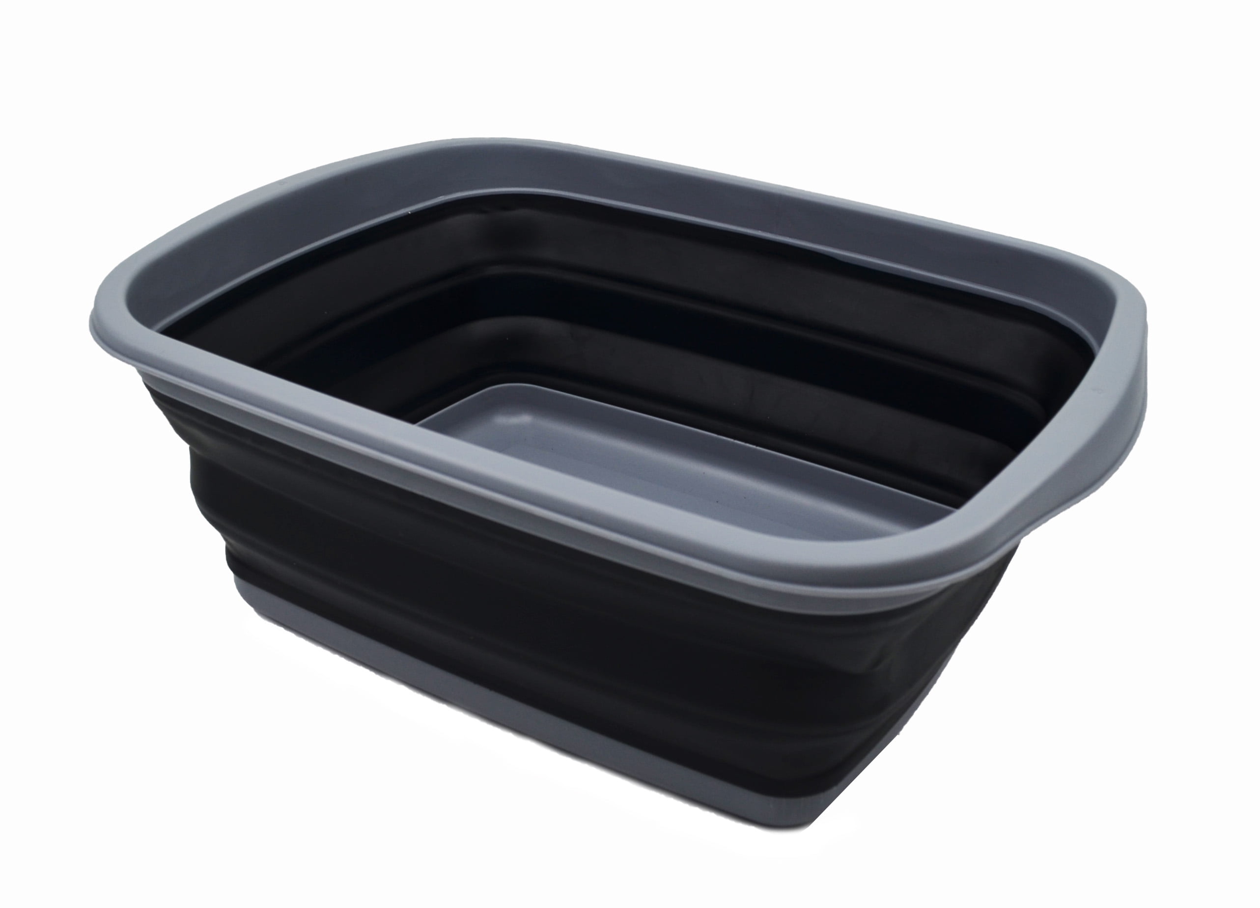 SAMMART 10L Collapsible Tub - Portable Dish Washing Basin - Foldable ...