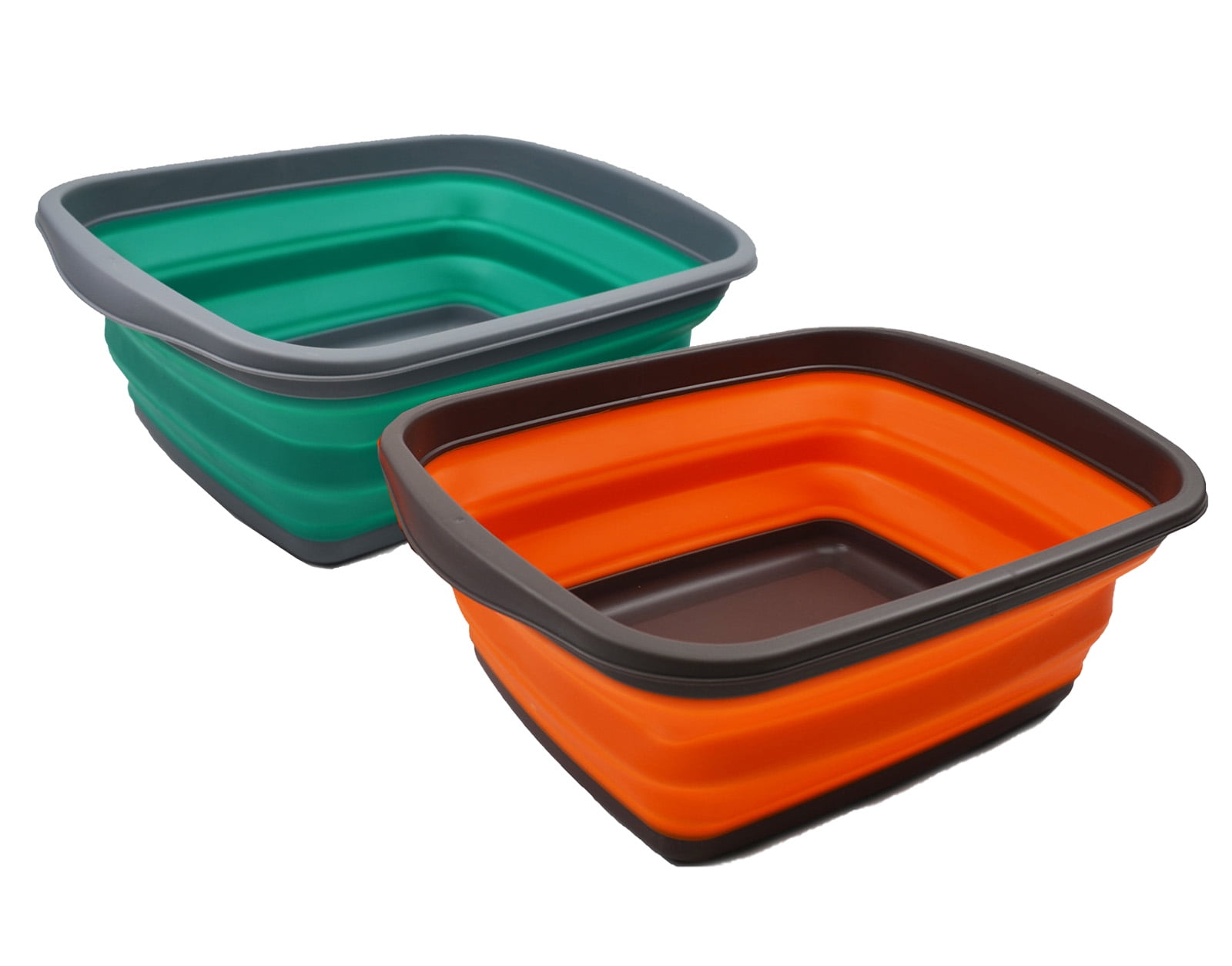 SAMMART 10L (2.6 Gallons) Set of 2 Collapsible Tub - Foldable Dish Tub ...