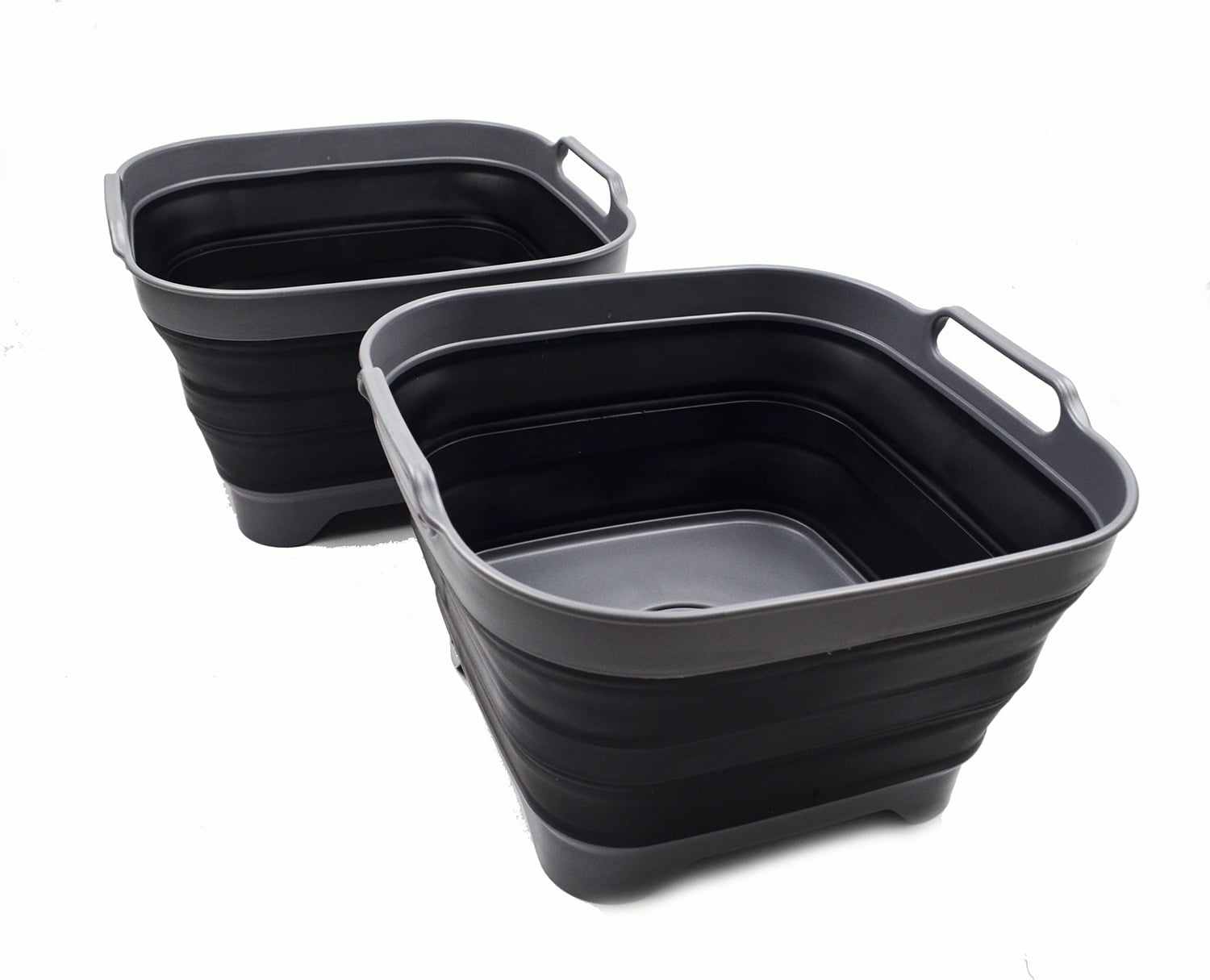 SAMMART 10L (2.6 gallons) Collapsible Plastic Dishpan with Draining ...