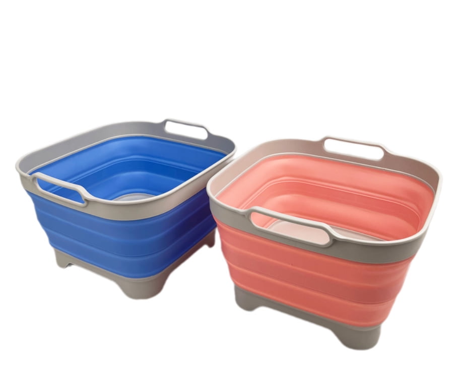 SAMMART 10L (2.64 Gallon) Collapsible Dishpan with Draining Plug ...
