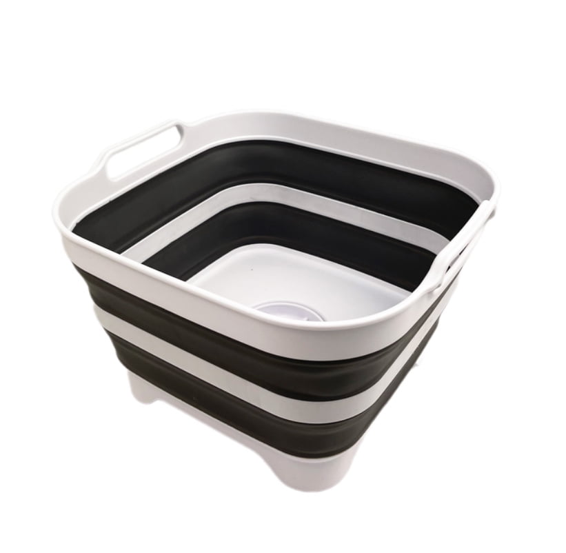 SAMMART 10L (2.64 Gallon) Collapsible Dishpan with Draining Plug ...