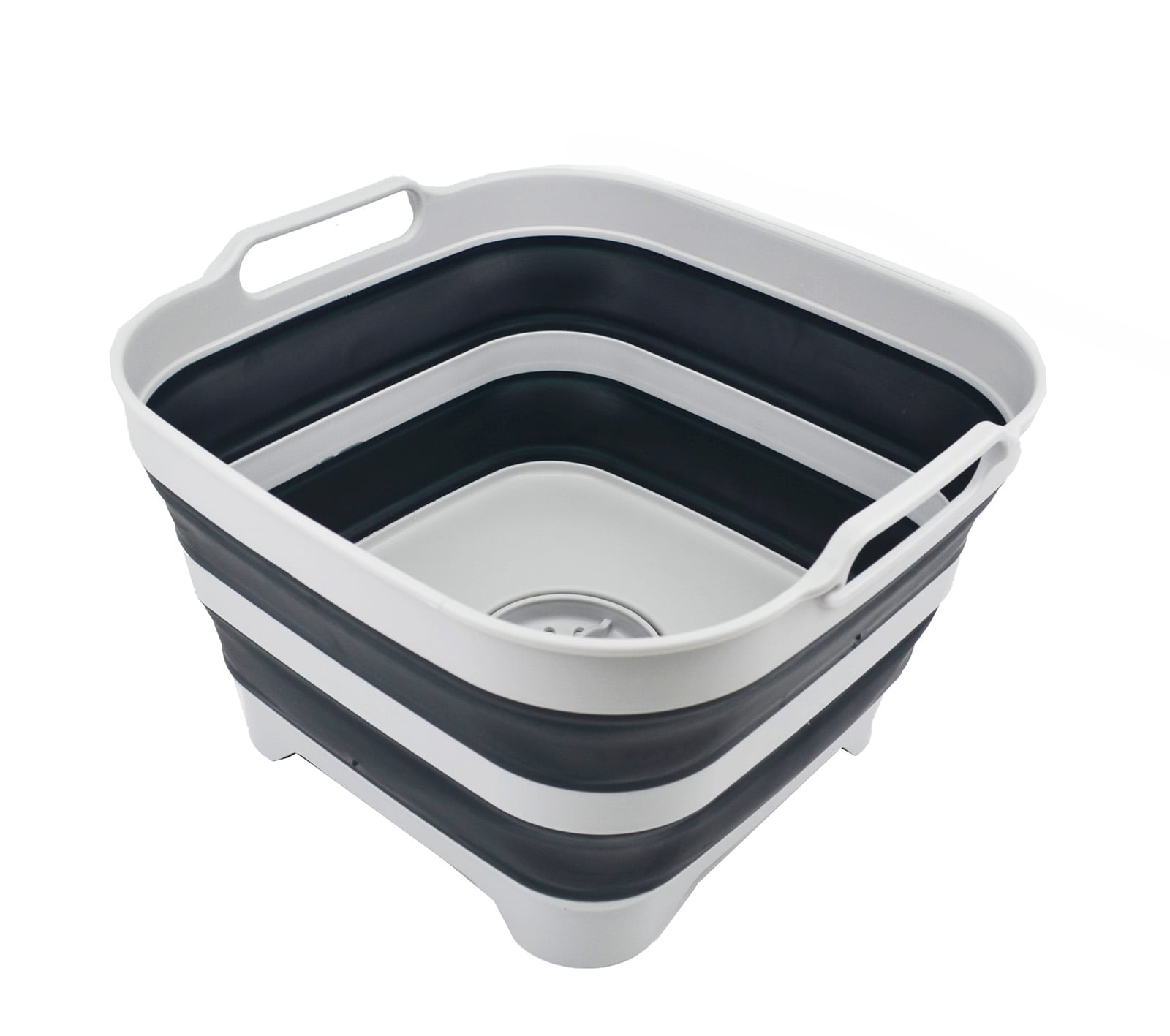 SAMMART 10L (2.64 Gallon) Collapsible Dishpan with Draining Plug ...