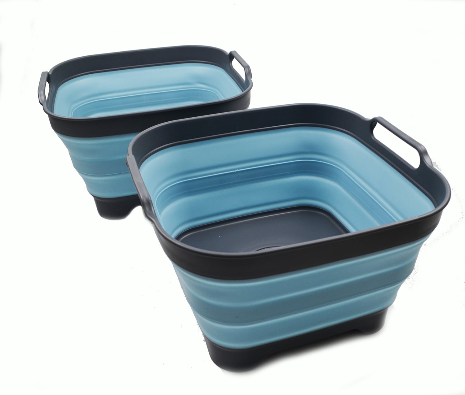 SAMMART 10L (2.64 gallon) Collapsible Dishpan with Draining Plug ...
