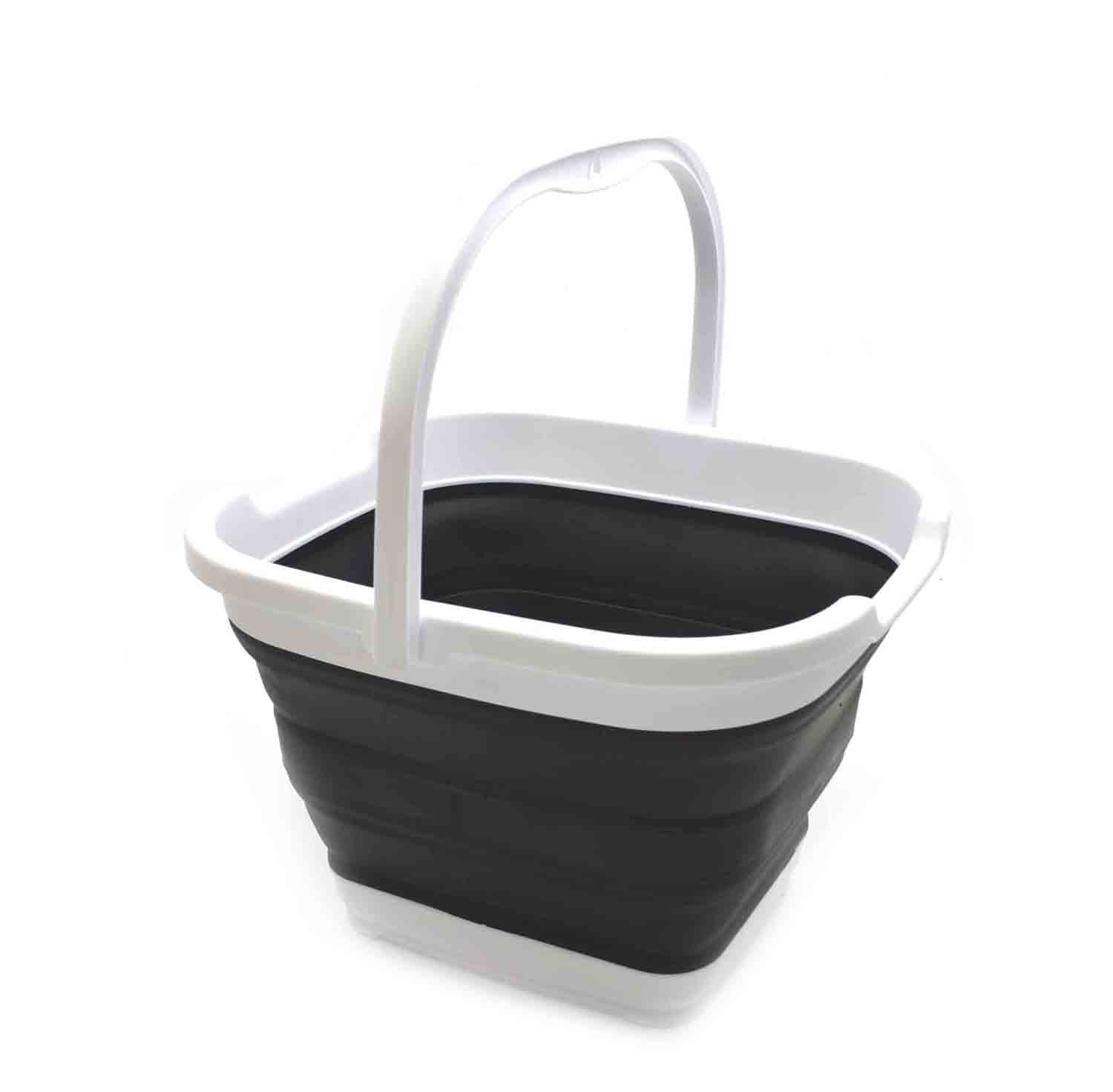 SAMMART 10L (2.64 gallon) Collapsible Rectangular Handy Basket/Bucket ...